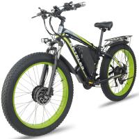 Quality 26AH 2000W High Power Two Wheel Drive Dual Motor Electric Bike with 26x4.0 inch Fat Tire for sale