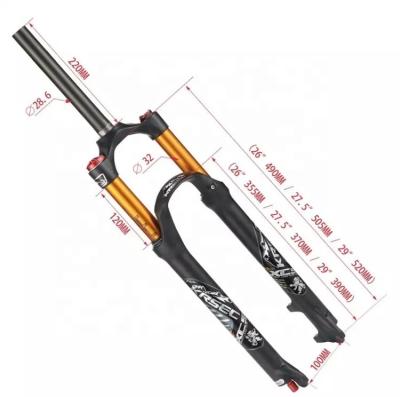 Κίνα Ανθρακικό υλικό MTB ποδήλατο Air Shock Forks για 26/27.5/29 ίντσες BMX ποδήλατα στο 2024 προς πώληση