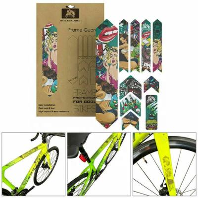 중국 경사 방지 MTB 프레임 보호 및 맞춤형 도로 자전거 디자인을위한 PVC 자전거 스티커 판매용