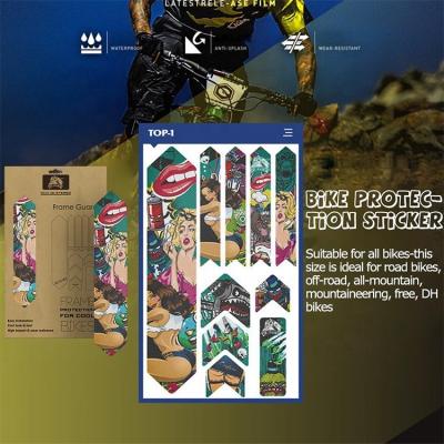 중국 경사 방지 MTB 프레임 보호 및 맞춤형 도로 자전거 디자인을위한 PVC 자전거 스티커 판매용