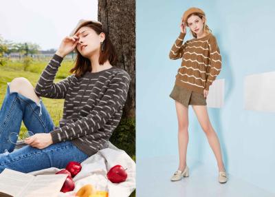 Cina Pullover puro del cashmere di intarsio 100% di signora Clothier Custom-made Sweaters Bespoke in vendita