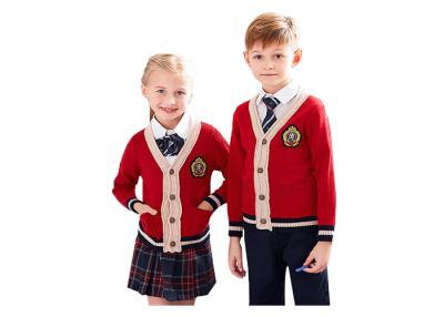 China De Eenvormige Sweaters van de rode Kleurenschool, de Sweater Antiinkrimping van de Jongensschool Te koop