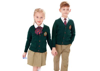 China In te ademen Unisex-Rang een Zuivere Gebreide Computer van School Eenvormige Sweaters Te koop
