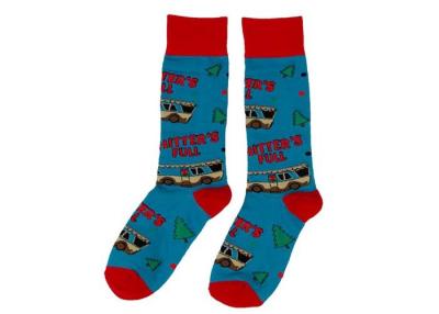 Cina Dimensione adulta tricottata sveglia blu del jacquard dei calzini brutti su ordinazione unisex di Natale in vendita