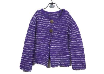 Cina Il cardigan caldo della ragazza del calibro di porpora 7 dell'inverno abbottona densamente lo stile di Europa dei lavori o indumenti a maglia in vendita