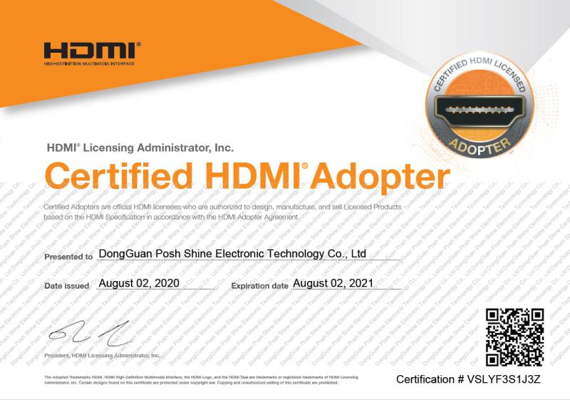 HDMI connector - DongGuan Posh Shine Electronic Technology Co., Ltd