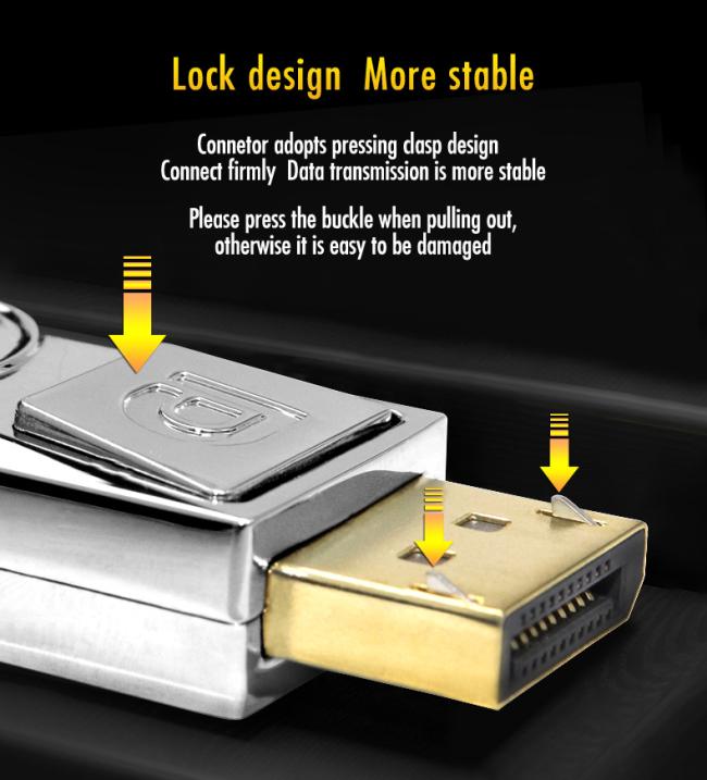Factory price Gold Plated 8K 60HZ 4K 120HZ mini 3m 8k displayport cables