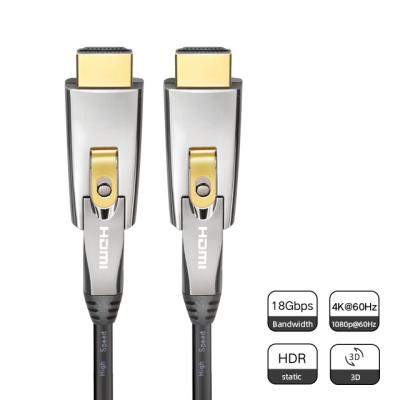 中国 HDTVプロジェクター セット トップ ボックスのための4K AからDのタイプ光学HDMIケーブルの単一の頭部 販売のため
