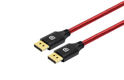 Cina risoluzione ultra ad alta velocità intrecciata dorata di sostegno del cavo di DisplayPort del cavo 1,4 di 8K DisplayPort per il computer portatile in vendita