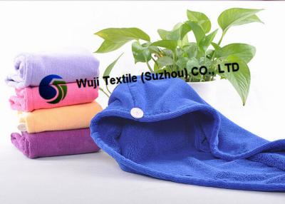 China turbante de secagem do cabelo Eco-amigável da cor sólida, toalha do envoltório do cabelo 82g para termas à venda