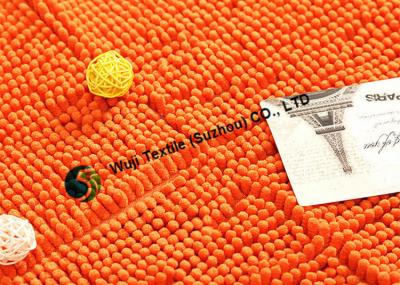 Cina Il cuscinetto di tappeto arancio di Microfiber della ciniglia di Brown, macchia il tappeto resistente del poliestere in vendita