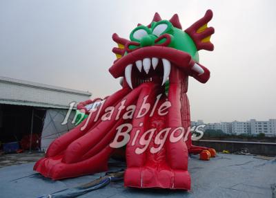 中国 屋外のドラゴン水公園、ASTM F963 のための巨大で膨脹可能な水スライドの赤 販売のため