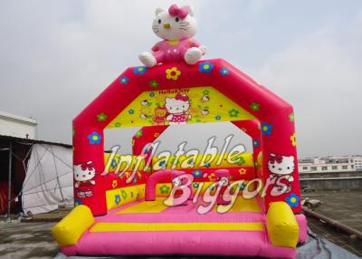 Cina Giocattoli rimbalzante gonfiabili commerciali dell'interno rossi per i bambini, Natale gonfiabile di Hello Kitty in vendita