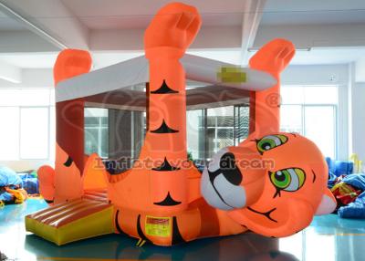Cina PVC gonfiabile della Camera di rimbalzo della tigre arancio all'aperto per la festa di compleanno dei bambini in vendita