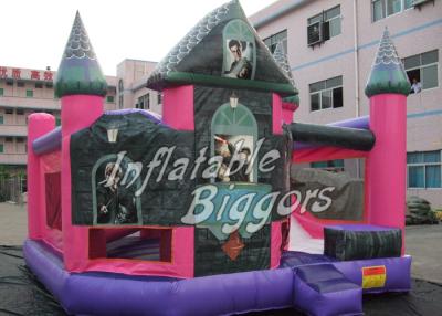 Cina I buttafuori dei bambini combinati gonfiabili porpora di promozione, castello gonfiabile della Camera del PVC in vendita