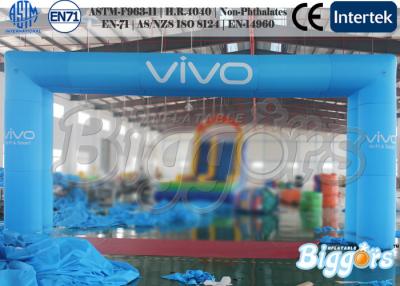 Cina Arco blu di pubblicità gonfiabile luminosa per attività promozionale del telefono cellulare in vendita