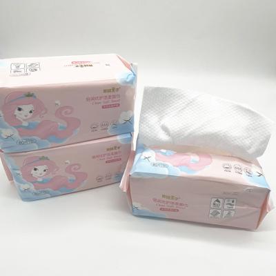 Cina Cosmetic 100% Cotton Towel Disposable Face Towel Makeup Dry Wipes 80pcs in vendita