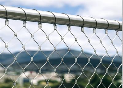 China 3mm Architectural Metal Mesh Panels / 60mm X 105mm 316 Flexible Stainless Steel Cable Mesh for sale