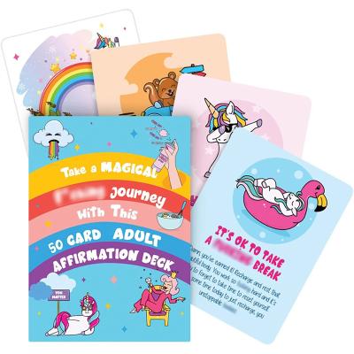 Cina Piattaforma riciclata che stampa l'OEM educativo delle carte da gioco di affermazione positiva in vendita