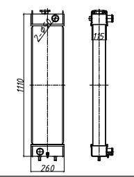 Китай Калибр радиатора 203-03-12221 50mm экскаватора PC120-8 PC130-8 продается