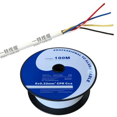 Cina Cable di allarme a fili CCA/S1/D1/A1 PVC 2X0.50 14X0.22 composito con filo di scarico da 7*0.2 mm in vendita