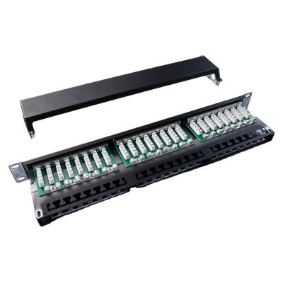 Cina 19 pollici 48 porte UTP 1U Rack Mount Keystone Patch Panel per Cat6 Cabling Ports Lunghezza in vendita