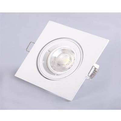 Cina Faretti da incasso a soffitto quadrato bianco Gu10 Downlight orientabile in vendita