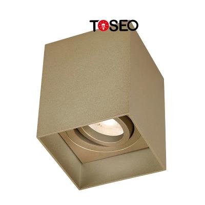 Cina Quadrato montato di superficie regolabile di alluminio GU10 nero moderno del LED Downlight anabbagliante in vendita