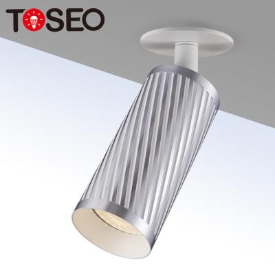 Cina Black Aluminium GU10 Downlights Cylinder Surface Mounted Spotlight Adjustable in vendita