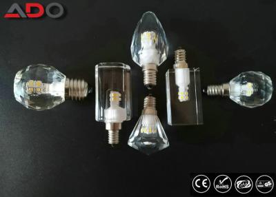 China Clear Crystal Led Candle Light Bulbs Lm80 Dimmable Type 90lm / W 4000k for sale