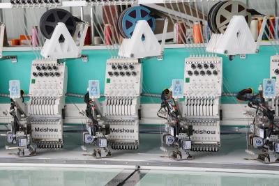 20 Head Embroidery Machine , Multi Color Embroidery Machine 9 Needles with 6
