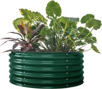 Quality 3.5*1.4Ft Sturdy Round Galvanized Steel Garden Beds For Outdoor Gardening for sale