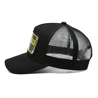 중국 소매 5 패널 유니섹스 맞춤 금속판 embroidery Mesh 야구 모자 Gorras 호흡 구부러진 가장자리 트럭 모자 판매용