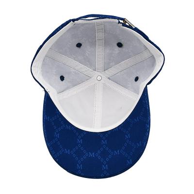 Китай Настройка Jacquard шапки с изогнутым визитором и регулируемым ремнем с вышитыми глазки совпадающие цвета ткани продается