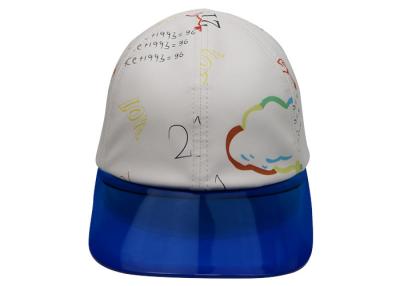 Chine Impression blanche de bande dessinée de chapeaux de papa de sports d'unité centrale et bord transparent réglables pour unisexe à vendre