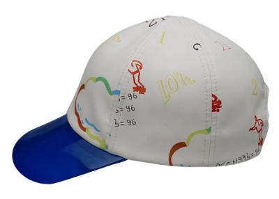 Chine Impression blanche de bande dessinée de chapeaux de papa de sports d'unité centrale et bord transparent réglables pour unisexe à vendre