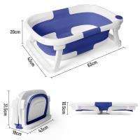 Quality Customized Twice Folding Baby Bathtub Plastic Foldable Bathtub With Cushion for sale