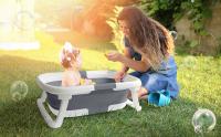 Quality Newborn Baby Bath Tub Set TPE Plastic Soft Cushion Collapsible Children'S Bath Tubs for sale