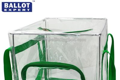 Cina organizzatore pieghevole trasparente pieghevole dell'urna del PVC 60L per l'elezione in vendita
