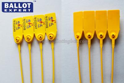 Cina La sicurezza di plastica su ordinazione giallo/bianca sigilla ISO14001 pp standard materiale in vendita