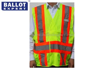 Cina Alta maglia industriale d'acciaio di sicurezza di visibilità, rivestimento riflettente di verde/rosso sicurezza in vendita
