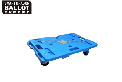 中国 耐久財4の荷車引きの平らな移動トロッコ/頑丈なプラスチック トロリー 販売のため