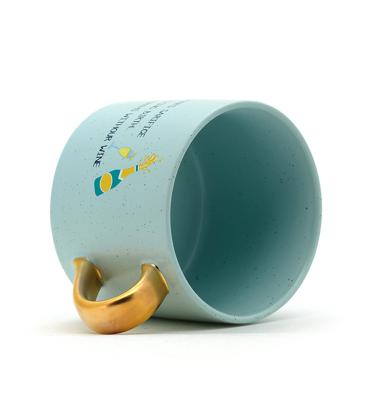 중국 Lovely Mothers Day Eco Friendly Crockery Elegant Design Mom Mug Ceramic Coffee With Gold Handle 판매용