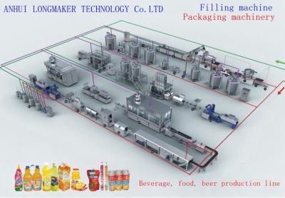 Chine La chaîne de production complète de jus de fruit des meilleurs prix/a carbonaté la ligne remplissante de jus de boisson à vendre