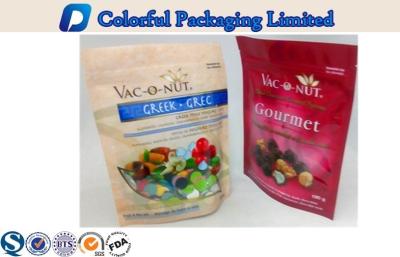 China Aangepast HUISDIER + Matte Vernis Resealable Tribune op Zakken voor Snacks, Nootvoedsel Te koop