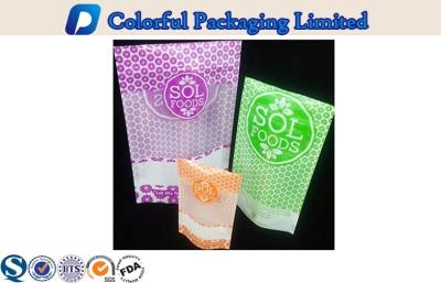 China El papel de aluminio del caramelo de la ventana se levanta el cierre en la parte superior 50g/100g/250g de la bolsa en venta