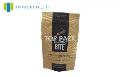 Cina l'abitudine 50g ha stampato il di alluminio a chiusura lampo sta sullo spuntino asciutto del manzo del sacchetto in vendita