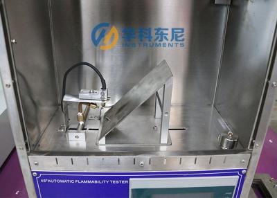 China Elektronische automatische 45 Grad-Entflammbarkeits-Textilprüfungs-Maschinerie zu verkaufen