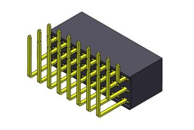 China Female PCB Header Connector 2.54mm Triple Row R/A Dip TYPE 3*3PIN To 3*40PIN Te koop