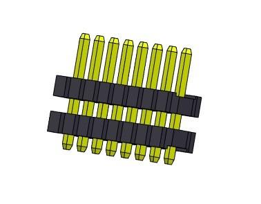 중국 해더 커넥터 3.96 밀리미터 단일 열 스택 스트레이트 타입 1*1PIN을 1*24PIN에 핀으로 꽂으세요 판매용
